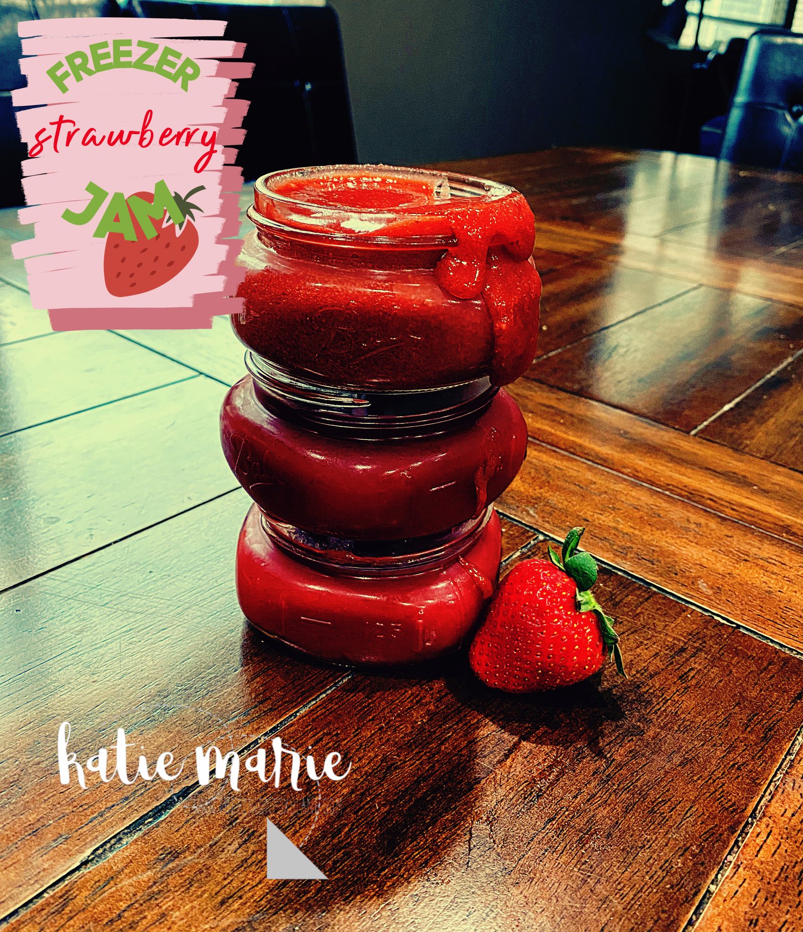 Strawberry Freezer Jam2 – {the girl on foxy lane}